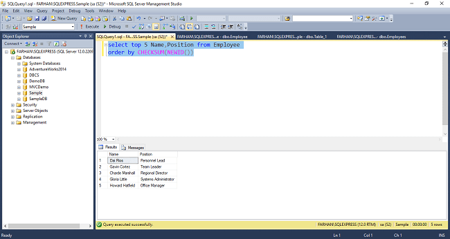 How To Find Random Record In Sql Server